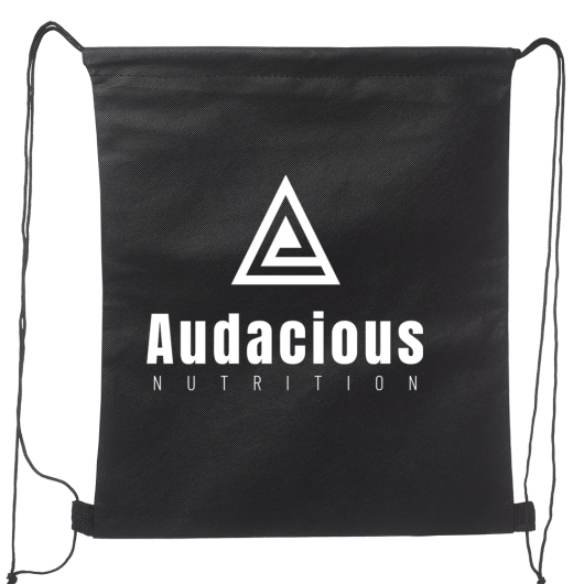 Black Drawstring Bag for Everyday Use | Audacious Nutrition